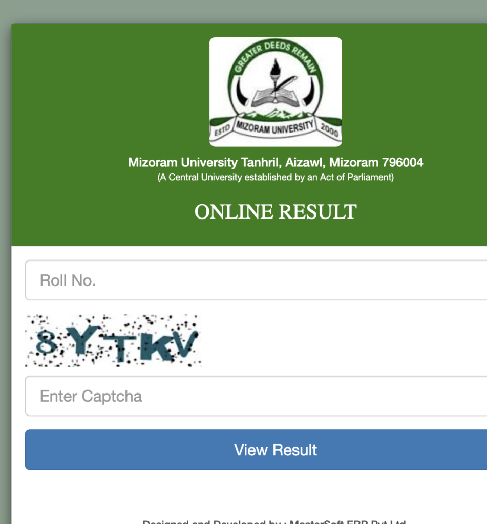 MZU Result 2025 {Out} mzu.edu.in 1st, 3rd, 5th Sem - Mizoram University